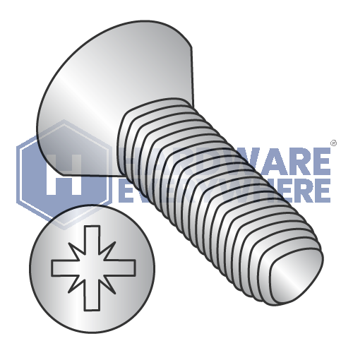 M2.5 X 6 Thread Forming Screws / Pozi / Flat Head / A2 Stainless / Pla ...