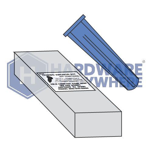14-16 Blue PLASTIC ANCHOR Kit / Nylon / Includes Drill Bit – Hardware ...