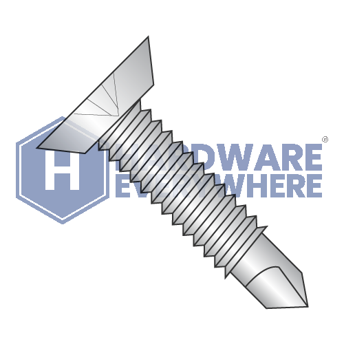 #12 x 5/8 SELF DRILLING SCREWS / Phillips / Flat Head Undercut / 410 S ...