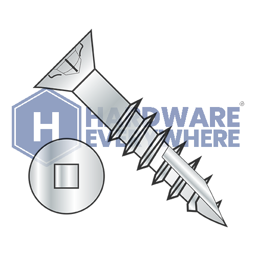 #6 X 2 Particle Board Screws / Square / Flat Head / Steel / Zinc / Typ ...