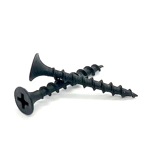 8 x 7/8 DRYWALL SCREWS / Phillips / Bugle Head / Steel / Black Phospha ...