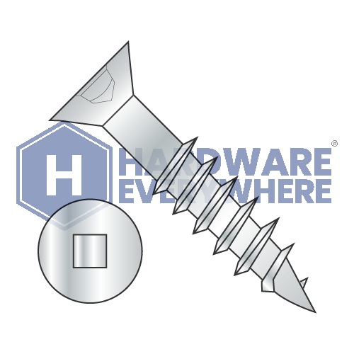 #8 x 1 5/8 PARTICLE BOARD SCREWS / Square / Flat Head / Steel / Zinc ...